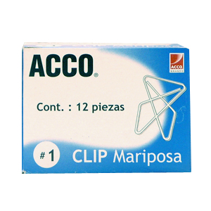 Clip Gigante #1, Inoxidable, Caja con 12 Clips, ACCO P1710 | PCDomino.com