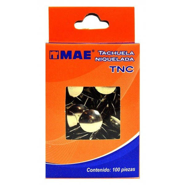 Tachuela Niquelada o Latonada, Caja con 100 Piezas, MAE TNC | PCDomino.com