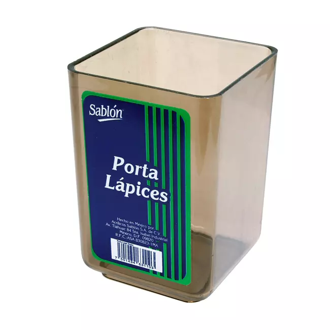 Porta Lápiz, Acrílico, Color Humo, SABLON 3106HU | PCDomino.com