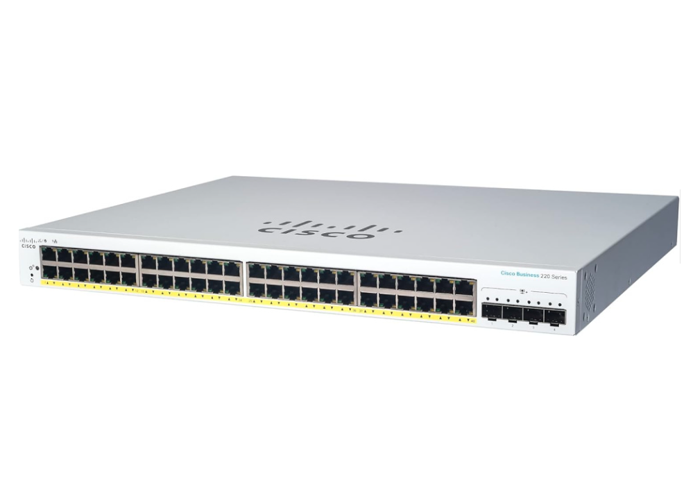 Switch Gigabit Ethernet Business CBS220, 48 Puertos 10/100/1000Mbps + 4 ...